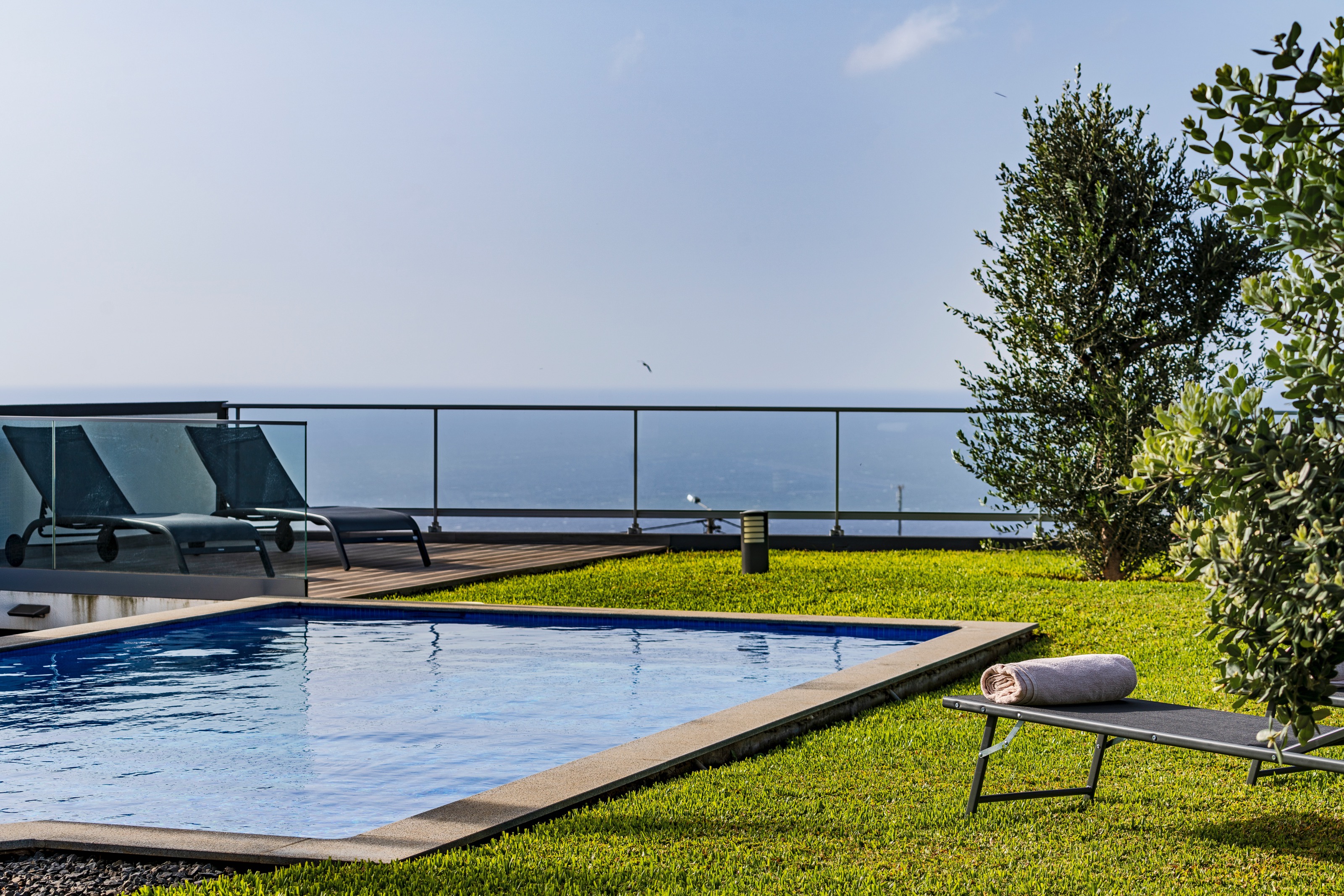 Contemporary villa in Madeira on one floor with pool and amazing sea views